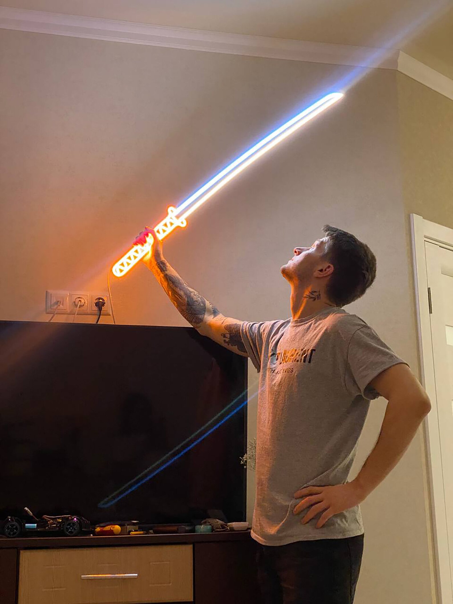 Katana Neon Sign for Wall Decor. Japanese Samurai Sign - Etsy