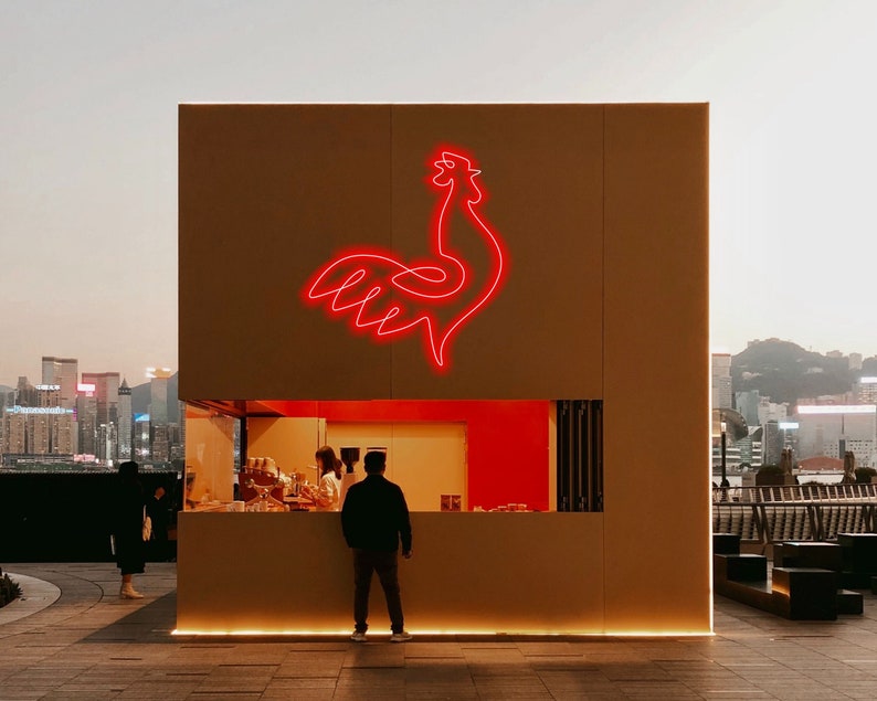 Rooster Neon Sign for Restaurant Decor. Farm Led Sign - Etsy
