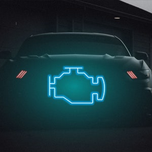 Check Engine Neon Sign for Auto Shop. Gift for Him or Dad Workshop - Etsy