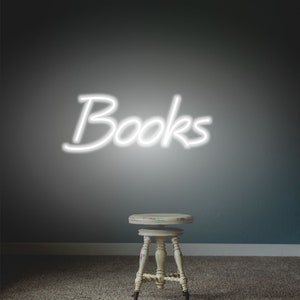 Books Neon Sign for Bookstore. Gift for Book Lover - Etsy