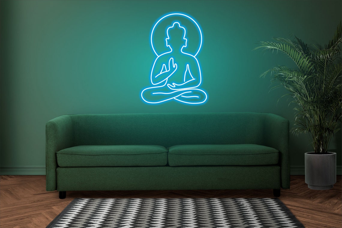 Buddha Neon Sign for Yoga Wall Decor. Buddhist God Led Light Sign - Etsy