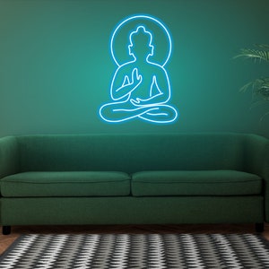 Buddha Neon Sign for Yoga Wall Decor. Buddhist God Led Light Sign - Etsy