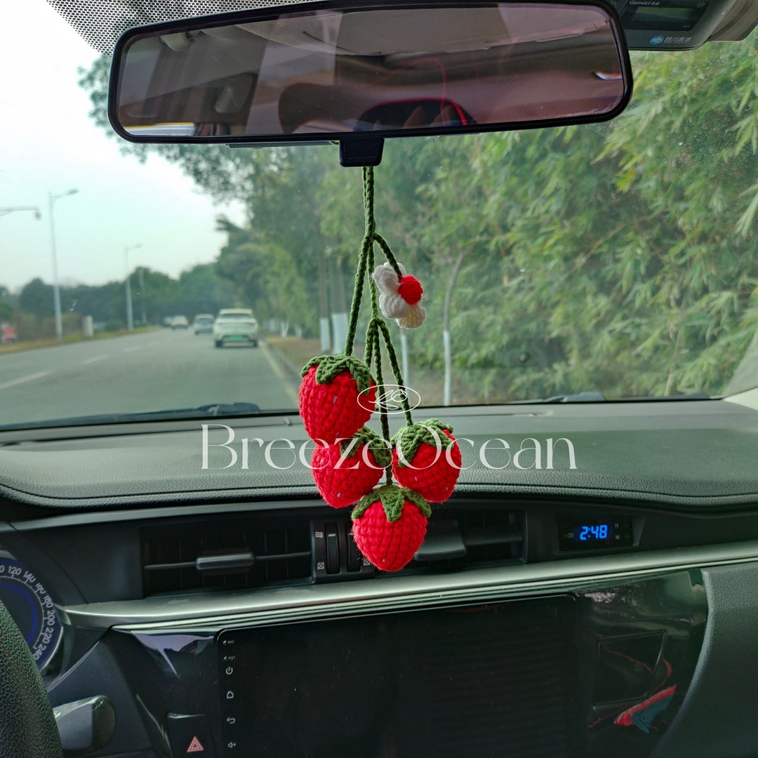 Fruit Car Decor, Strawberry Car Hanging, Car Plant, Plant Lover Decor ...