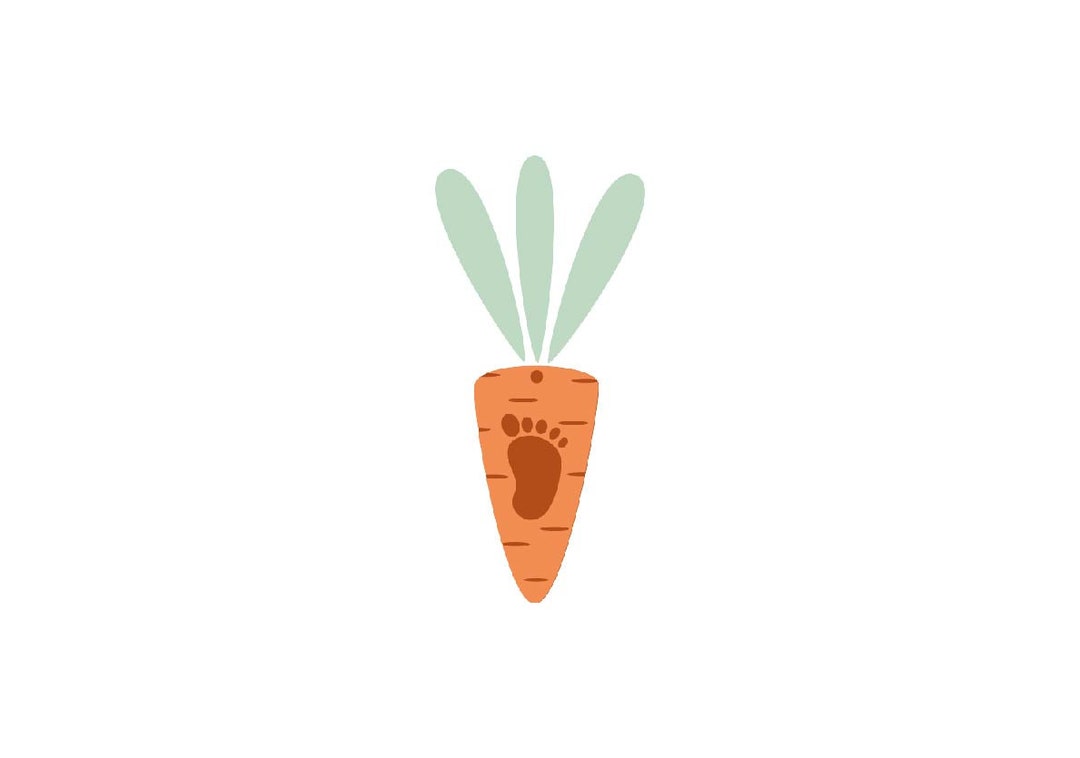 Baby Footprint, Baby Foot Carrot, Svg, Dxf, Eps, Png, Jpg Digital ...