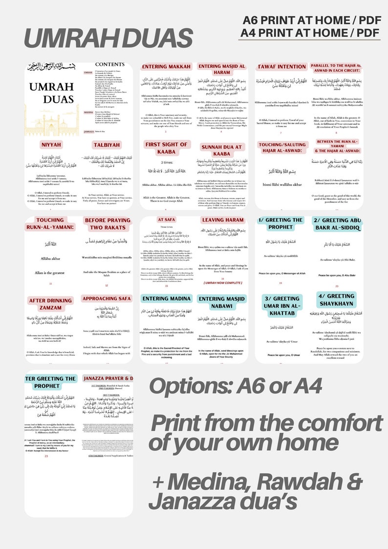 Umrah Dua Cards - Etsy