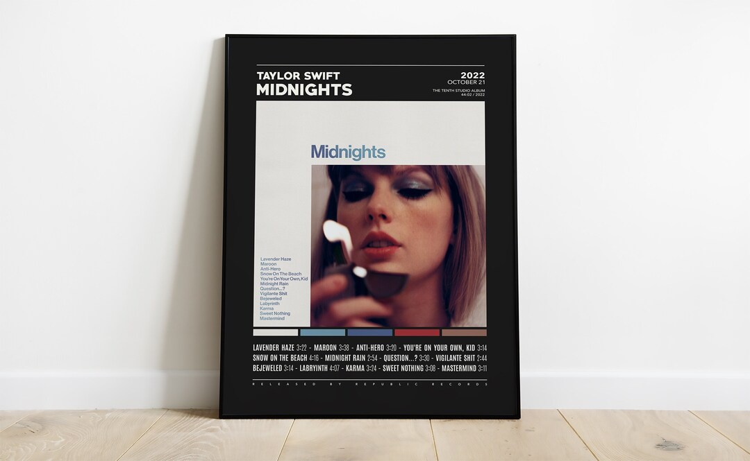 Taylor Swift Posters / Midnights Poster, Album Cover Poster, Poster ...