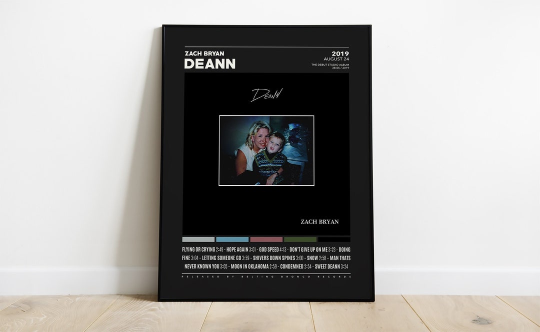 Zach Bryan Posters / Deann Poster / Zach Bryan, Deann, Elisabeth, Album ...