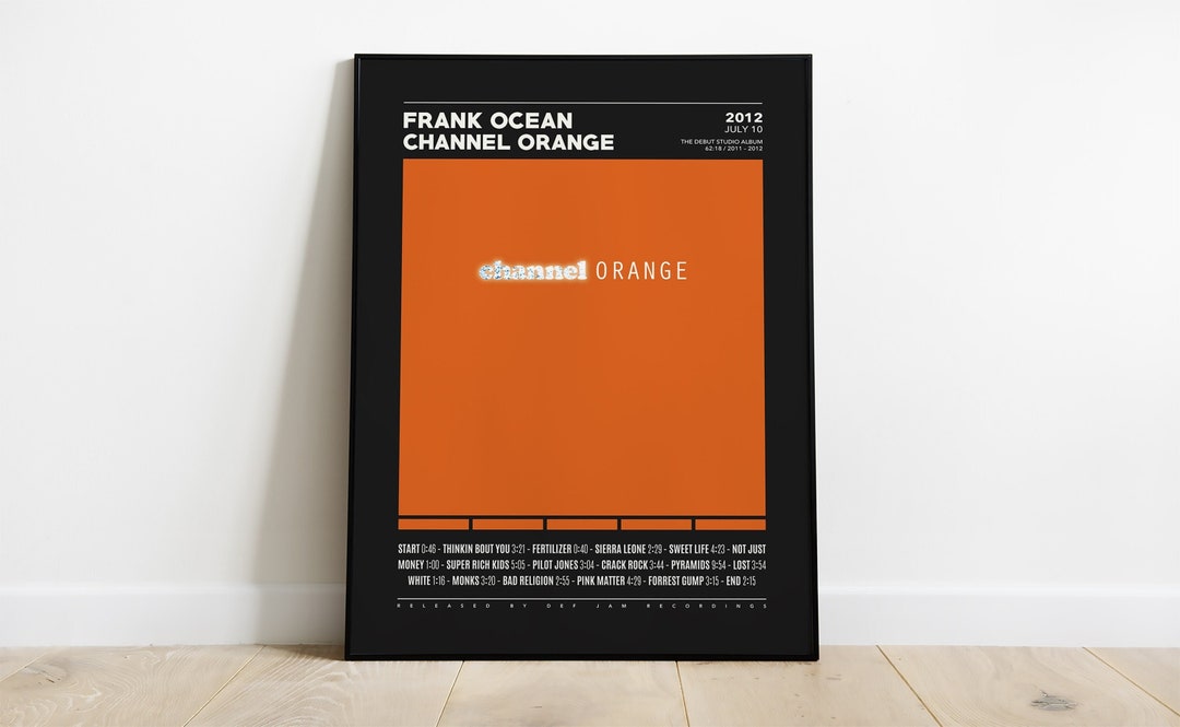 Frank Ocean Posters / Channel Orange Poster / Nostalgia Ultra Tracklist ...