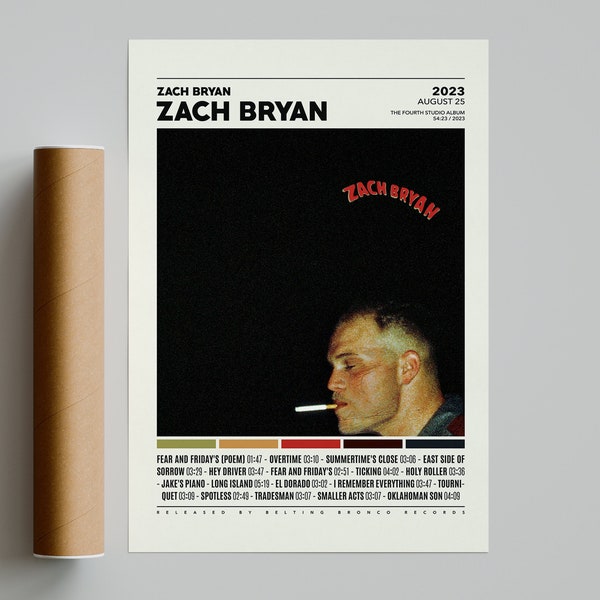 Zach Bryan Poster - Etsy