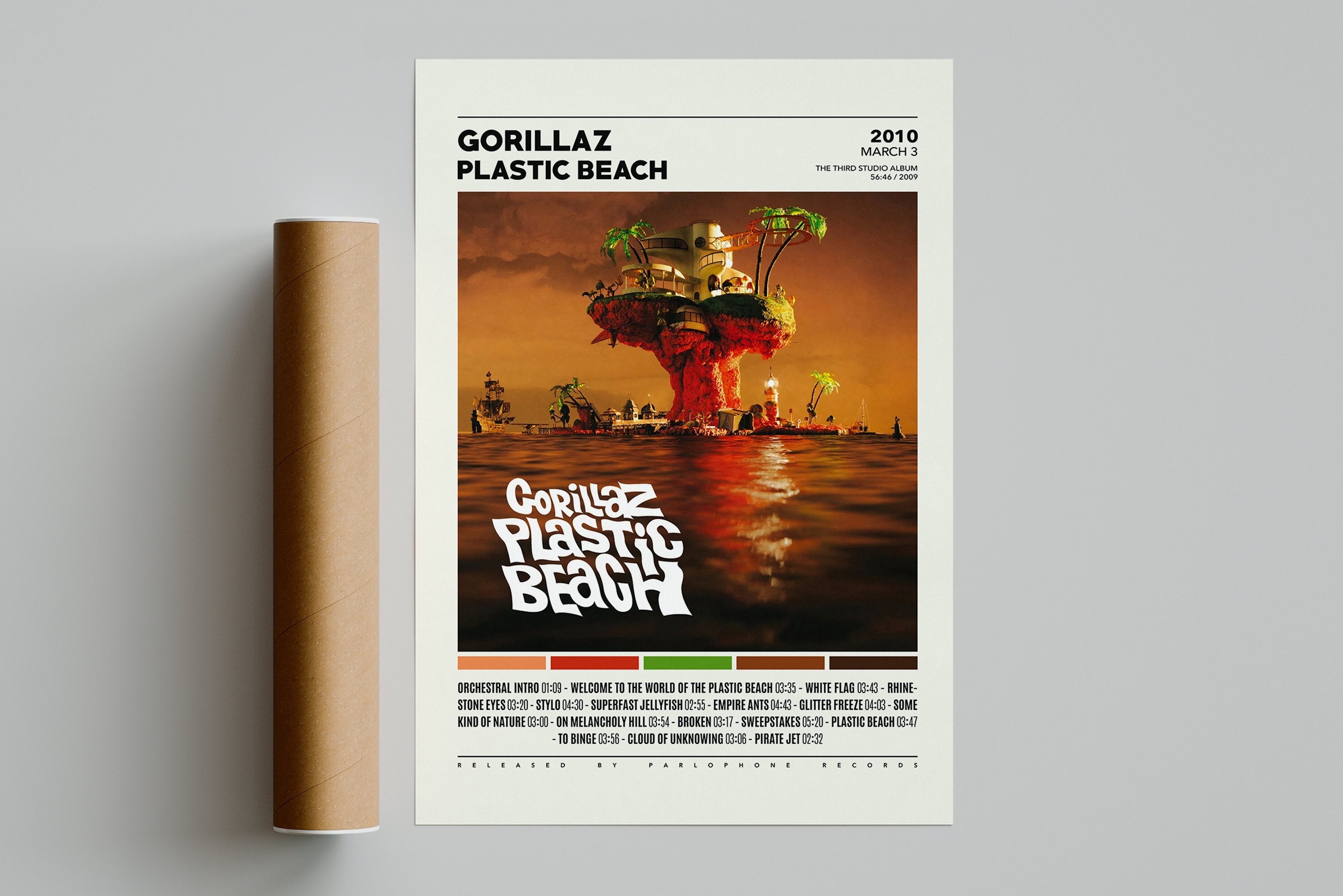 Gorillaz Posters / Plastic Beach Poster / Album Cover Poster sold by ...