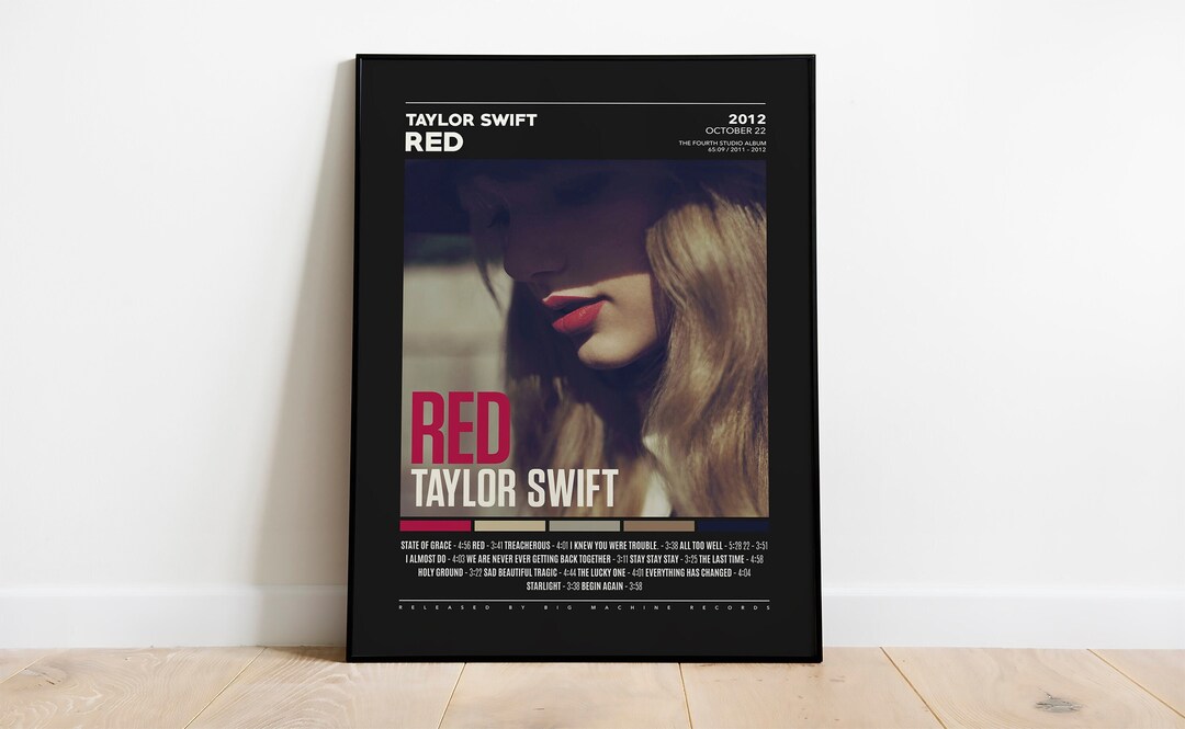 Taylor Swift Posters / Red Poster / Album Cover Poster, Poster Print ...