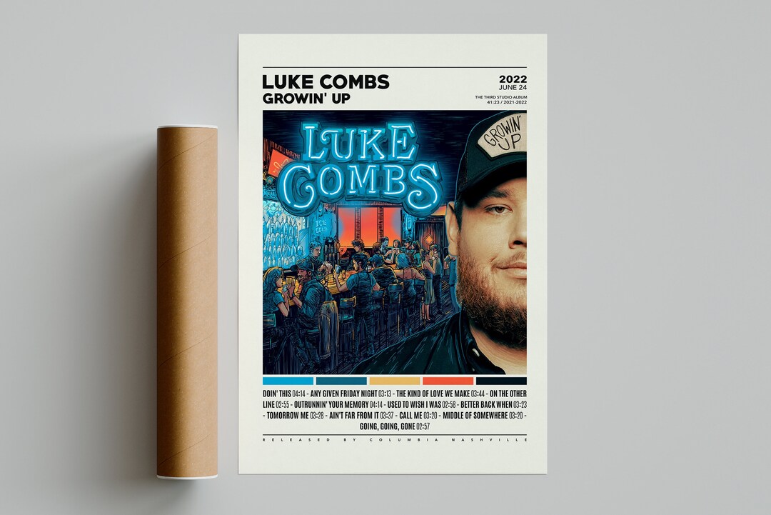 Luke Combs Poster / Growin' up Poster / Album Cover Poster / Print Wall ...