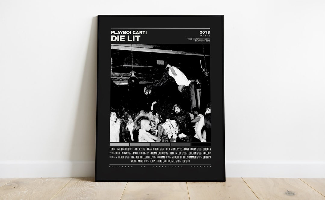 Playboi Carti Posters / Die Lit Poster, Tracklist Album Cover Poster, Print Wall Art, Custom ...