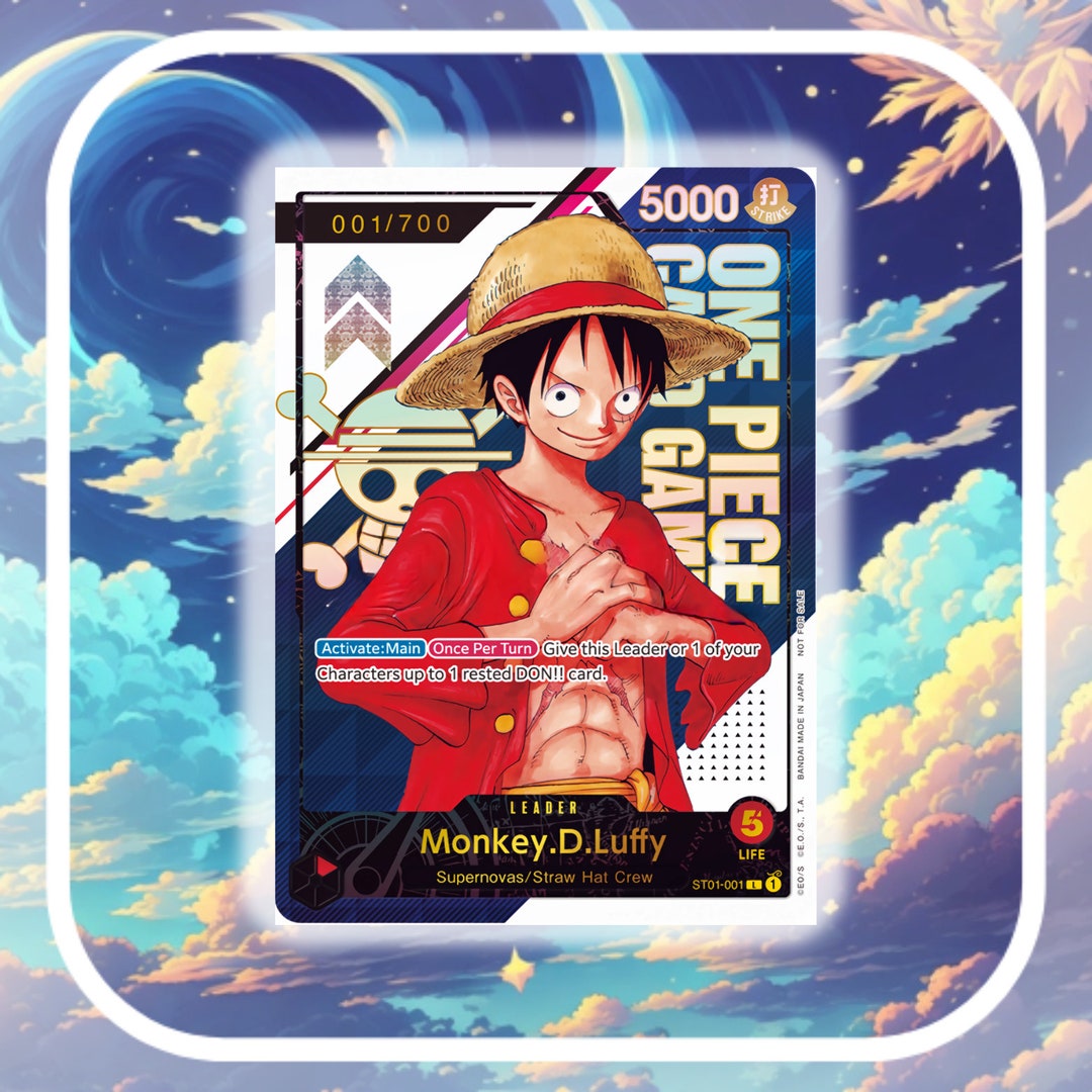 Monkey D. Luffy OP Holo Card Custom Card Proxy Orica - Etsy Australia
