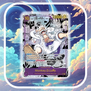 Monkey D. Luffy Gear 5 Manga OP Holo Card Custom Card Proxy Orica - Etsy