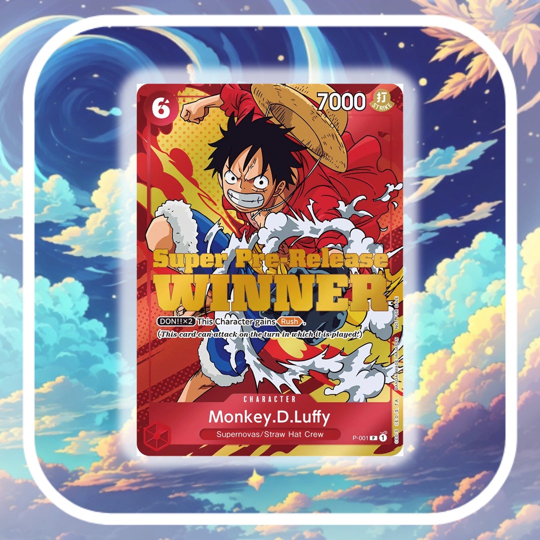 Monkey D. Luffy Promo OP Holo Card Custom Card Proxy Orica - Etsy Australia
