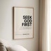 Matthew 6:33 Seek God First Bible Verse Wall Art, Christian Home Decor ...