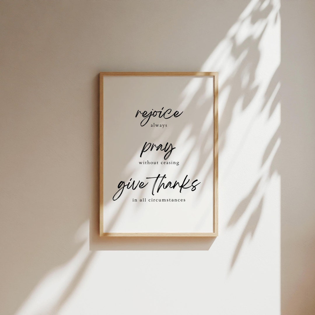 1 Thessalonians 5 Bible Verse Wall Art, Christian Home Decor, Printable ...