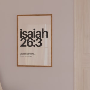 Isaiah 26:3 You Will Keep in Perfect Peace, Bible Verse Print ...