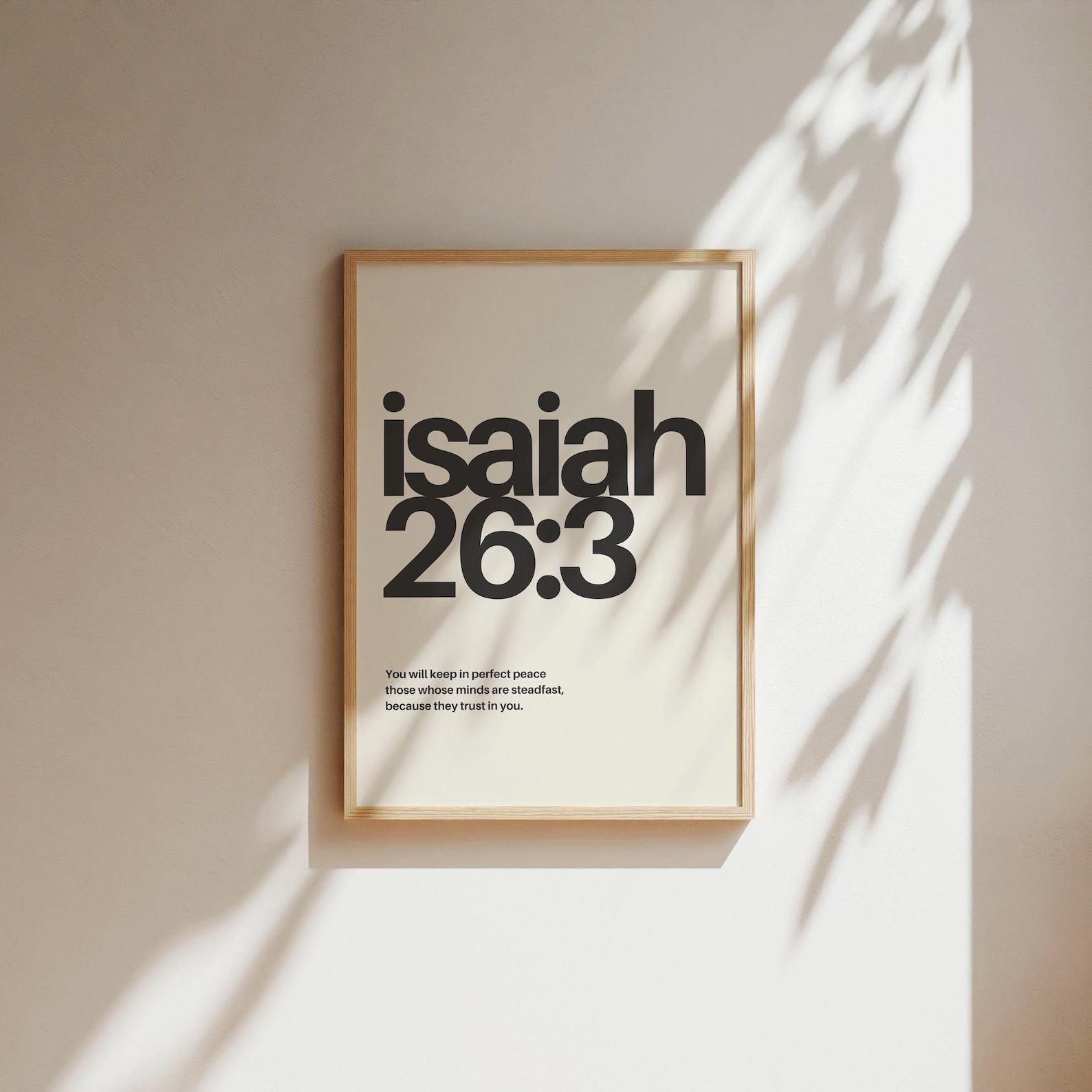 Isaiah 26:3 You Will Keep in Perfect Peace, Bible Verse Print ...