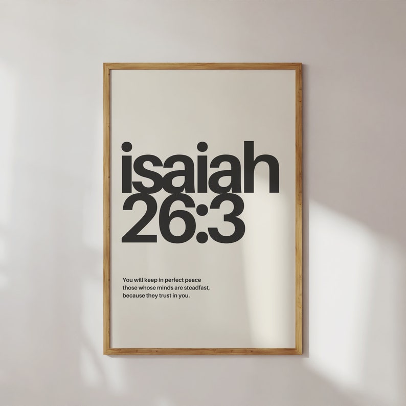 Isaiah 26:3 You Will Keep in Perfect Peace, Bible Verse Print ...