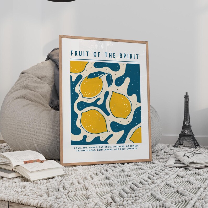 Fruit of the Spirit Wall Art, Trendy Room Decor, Digital Download ...