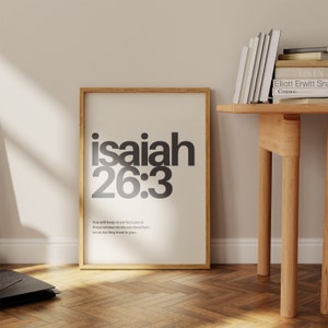 Isaiah 26:3 You Will Keep in Perfect Peace, Bible Verse Print ...