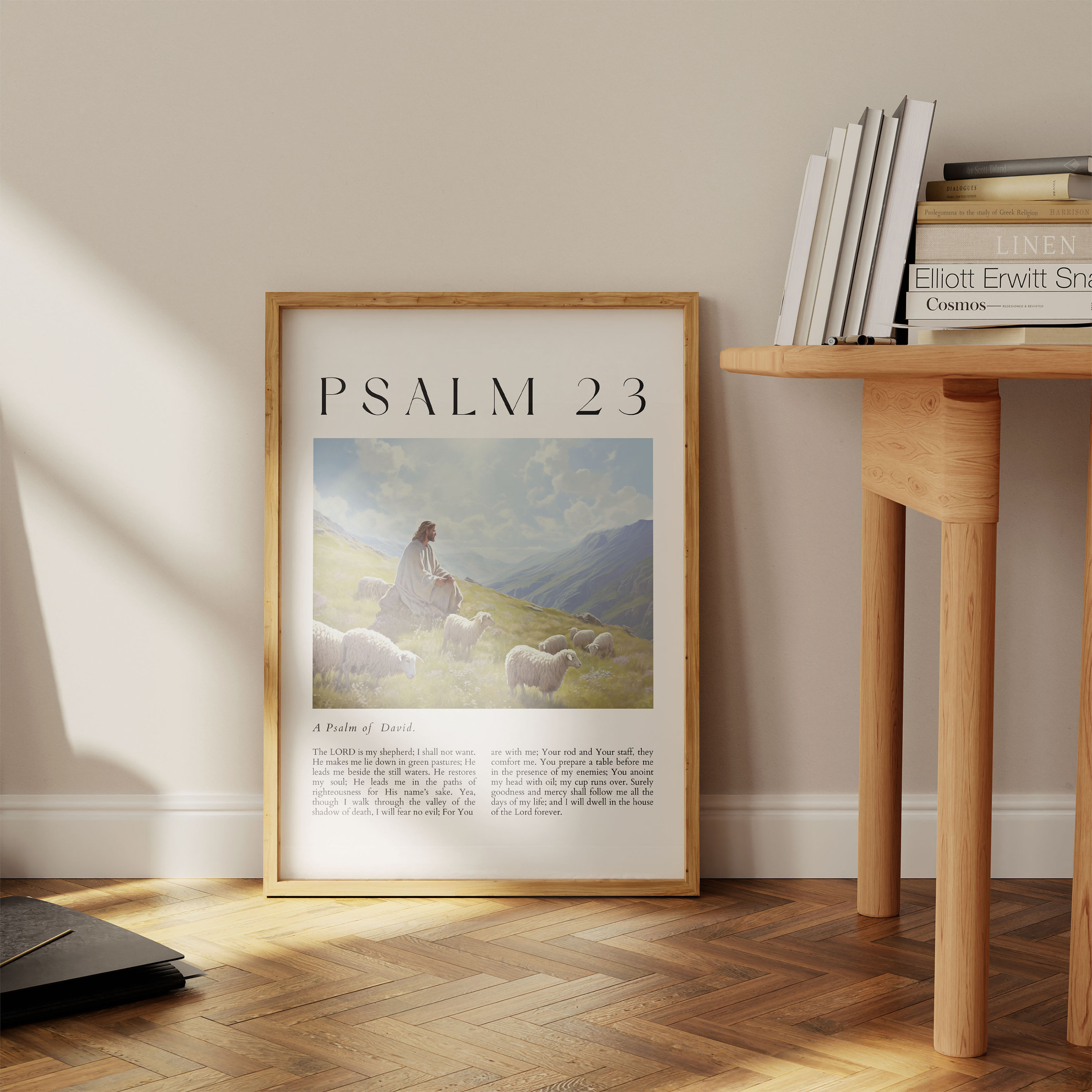 Psalm 23 Wall Art, the Lord is My Shepherd, Christian Wall Art, Bible ...