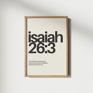 Isaiah 26:3 You Will Keep in Perfect Peace, Bible Verse Print ...