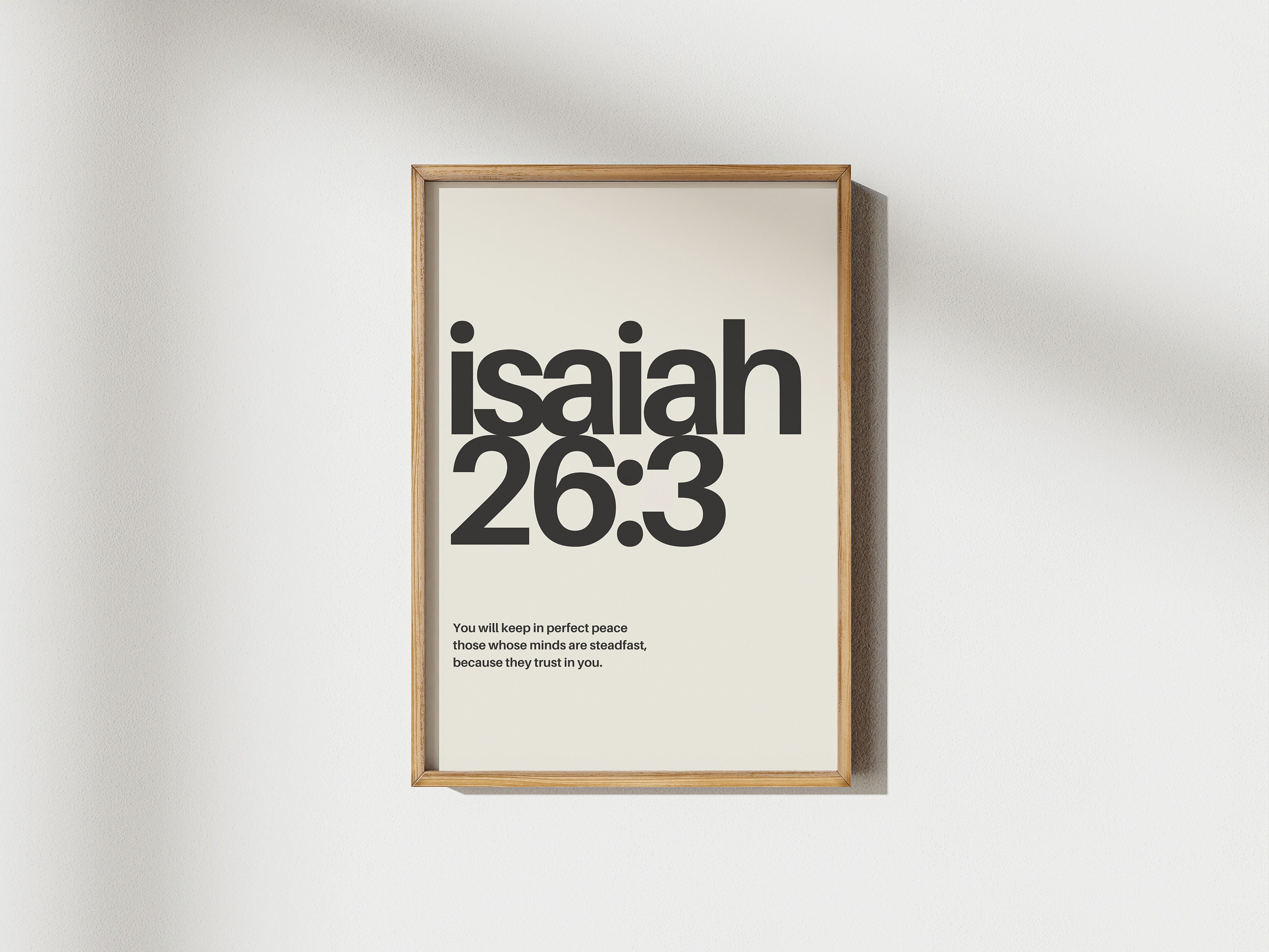 Isaiah 26:3 You Will Keep in Perfect Peace, Bible Verse Print ...