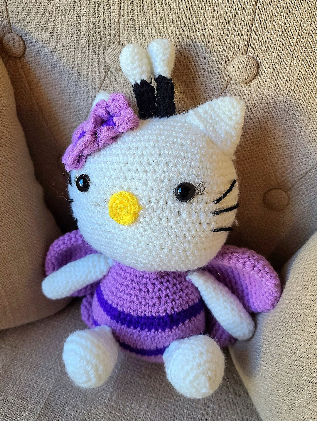 Hello Kitty Crochet Plushie - Etsy