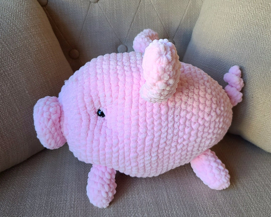 Handmade Pink Pig Plushie - Etsy
