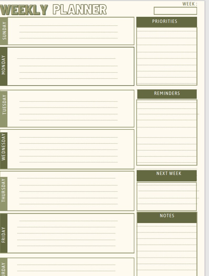 Daily and Weekly Planner for 2024 - Etsy
