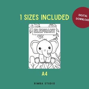 Safari Animal Coloring Pages for Kids, Printable Coloring Worksheet for ...