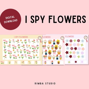 I Spy Game Flower Spring for Kids, Toddler Activity, Fun Learning for ...