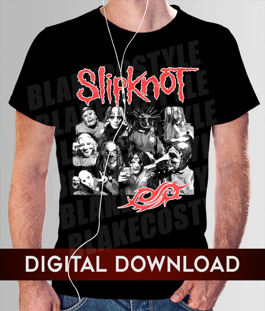 Slipknot Band PNG File, Slipknot Band Digital Download, Slipknot Rock Tour T-shirt Design ...