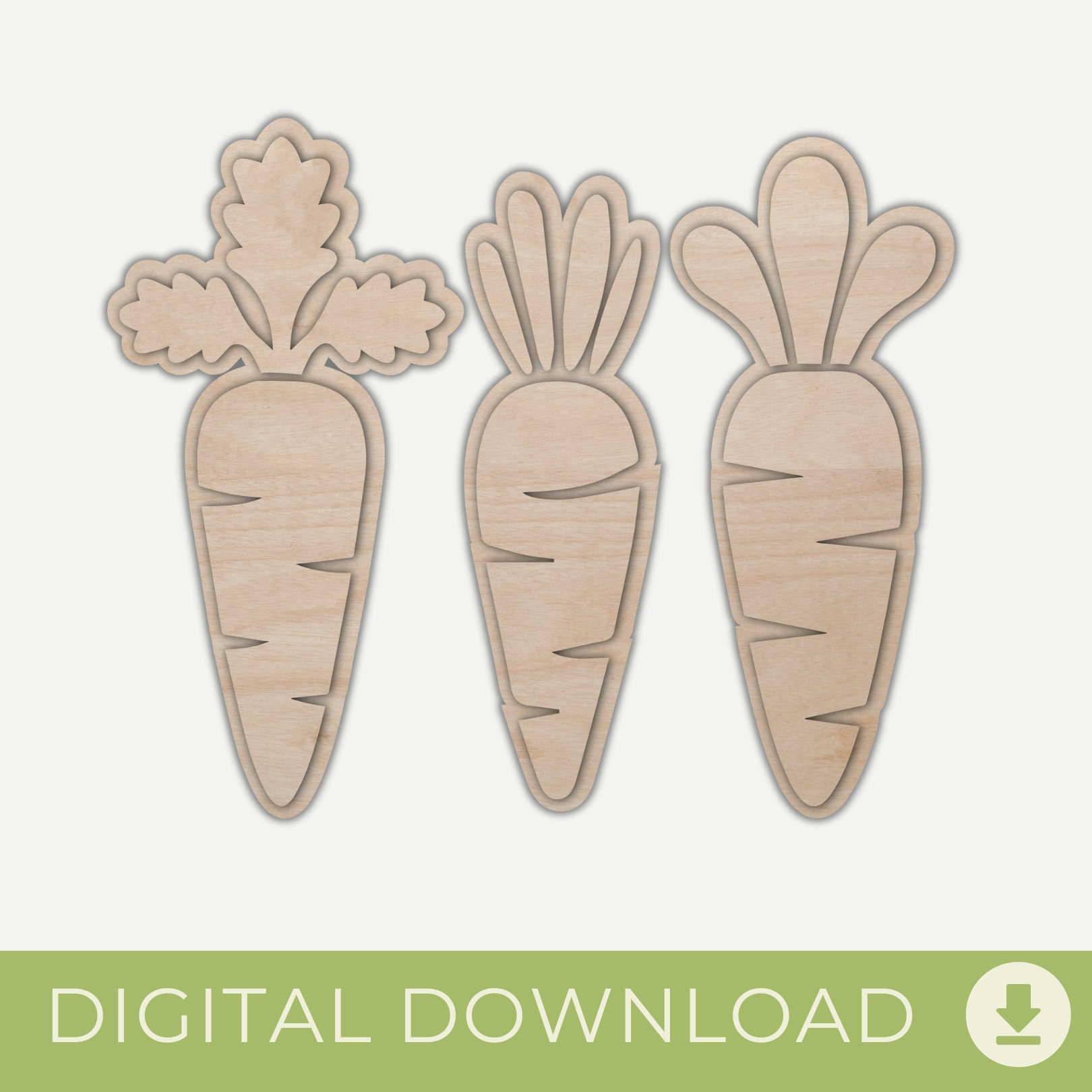 Laser Cut Easter Digital File, Carrot Bundle, CNC Files, Engraving SVG ...