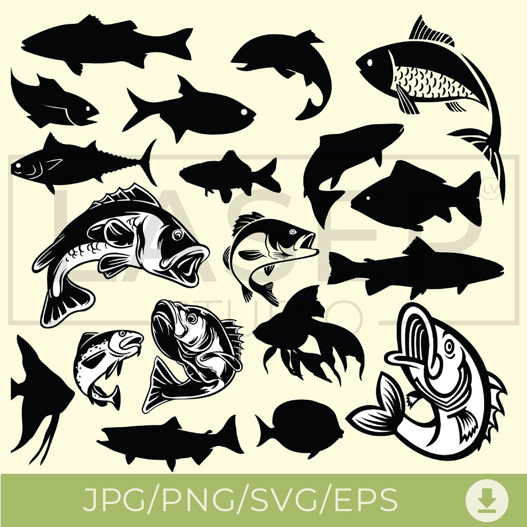 Bundle of Fishes, Sea Project, Digital Download, DIY, Svg, Png, Jpg ...