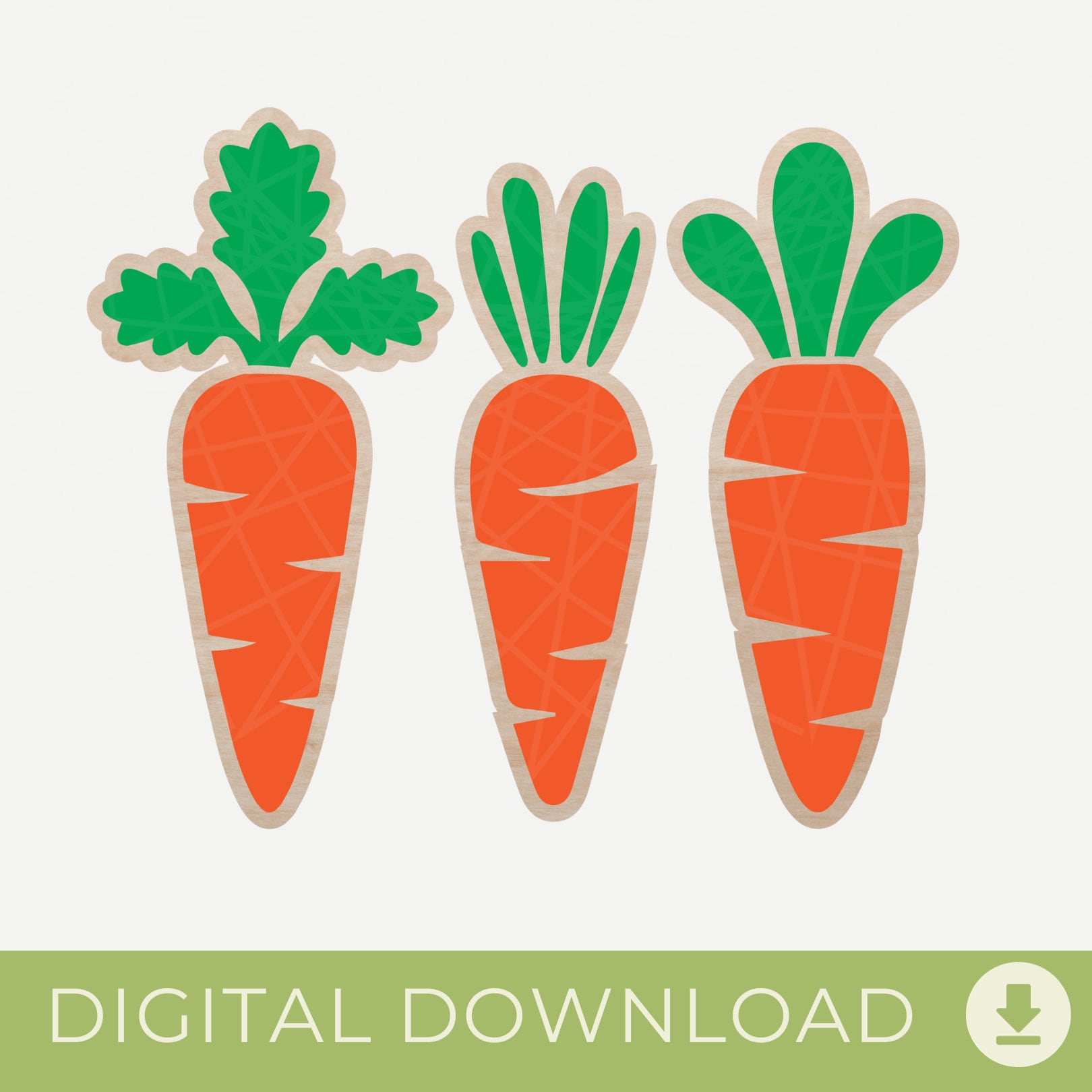 Laser Cut Easter Digital File, Carrot Bundle, CNC Files, Engraving SVG ...