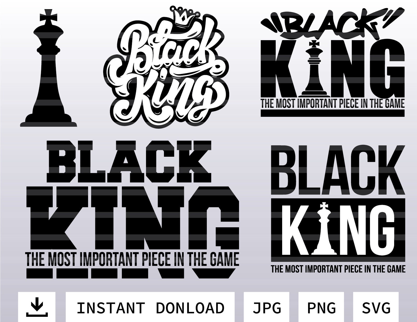 Bundle of Black King, Black King Project, Digital Download, DIY, Svg ...