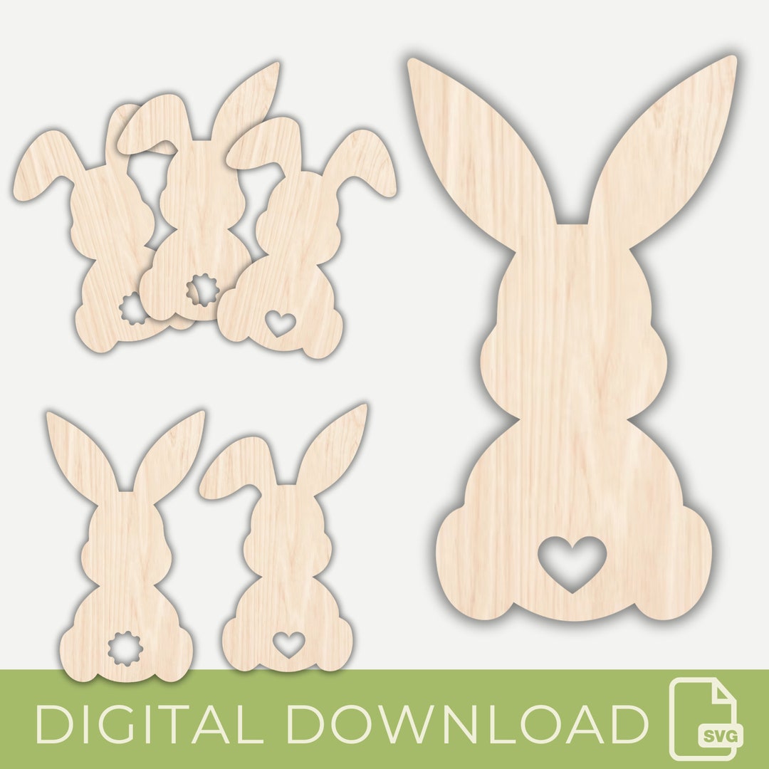 Laser Cut Easter Bunny Digital File, Rabbit Bundle, CNC Files ...