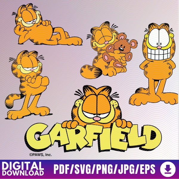Garfield Svg - Etsy