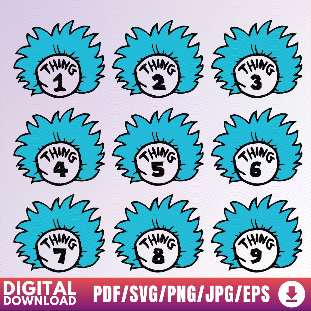 Thing Digital File, Thing Svg, Thing Twins, Thing Party Decoration ...
