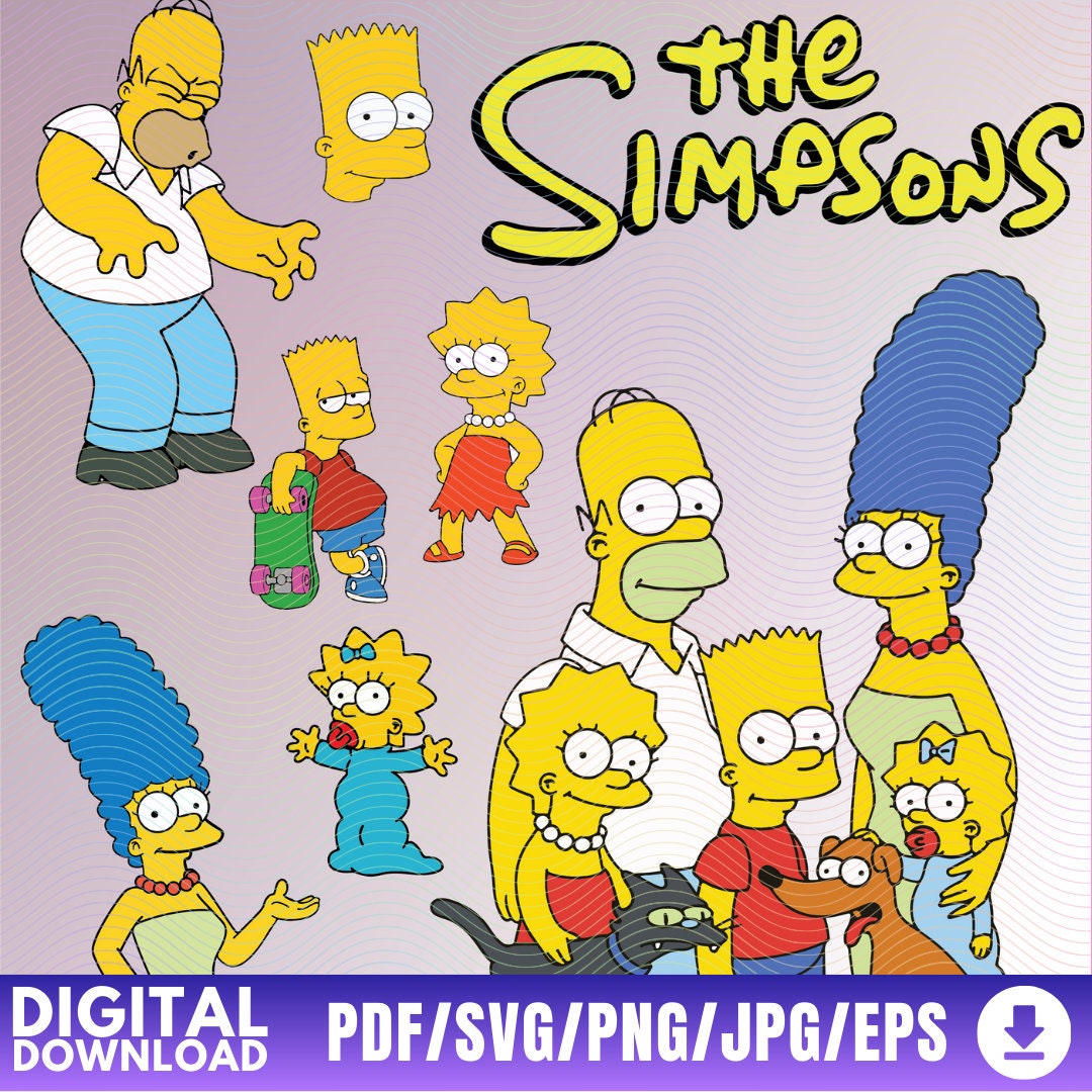 The Simpsons Digital File, Printable, Instant Download, Printable, Svg ...