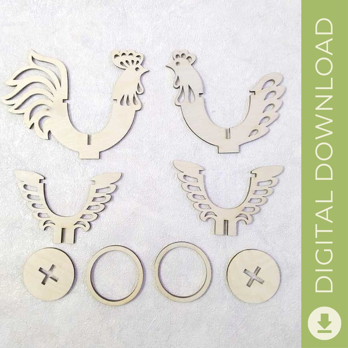 Laser Cut Easter Digital File, CNC Files, Engraving SVG Design, Laser ...