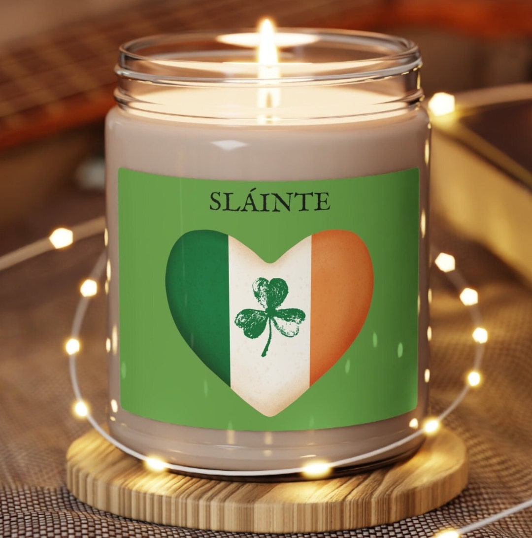 Sláinte Irish Candle, St Patrick's Day Decor, Irish Candle, Ireland ...