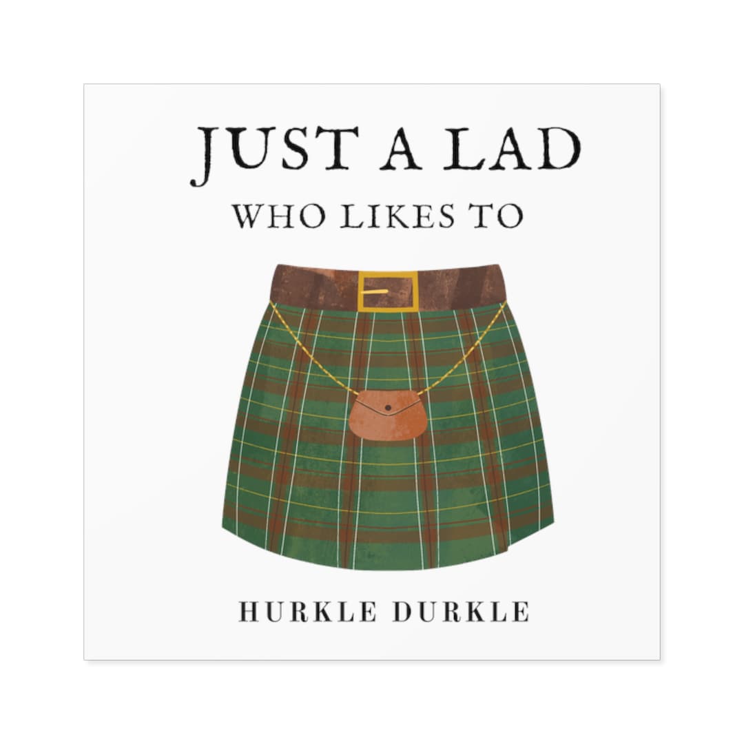 Hurkle Durkle Sticker Laptop, Tumbler, Car, Water Bottle, Scottish ...