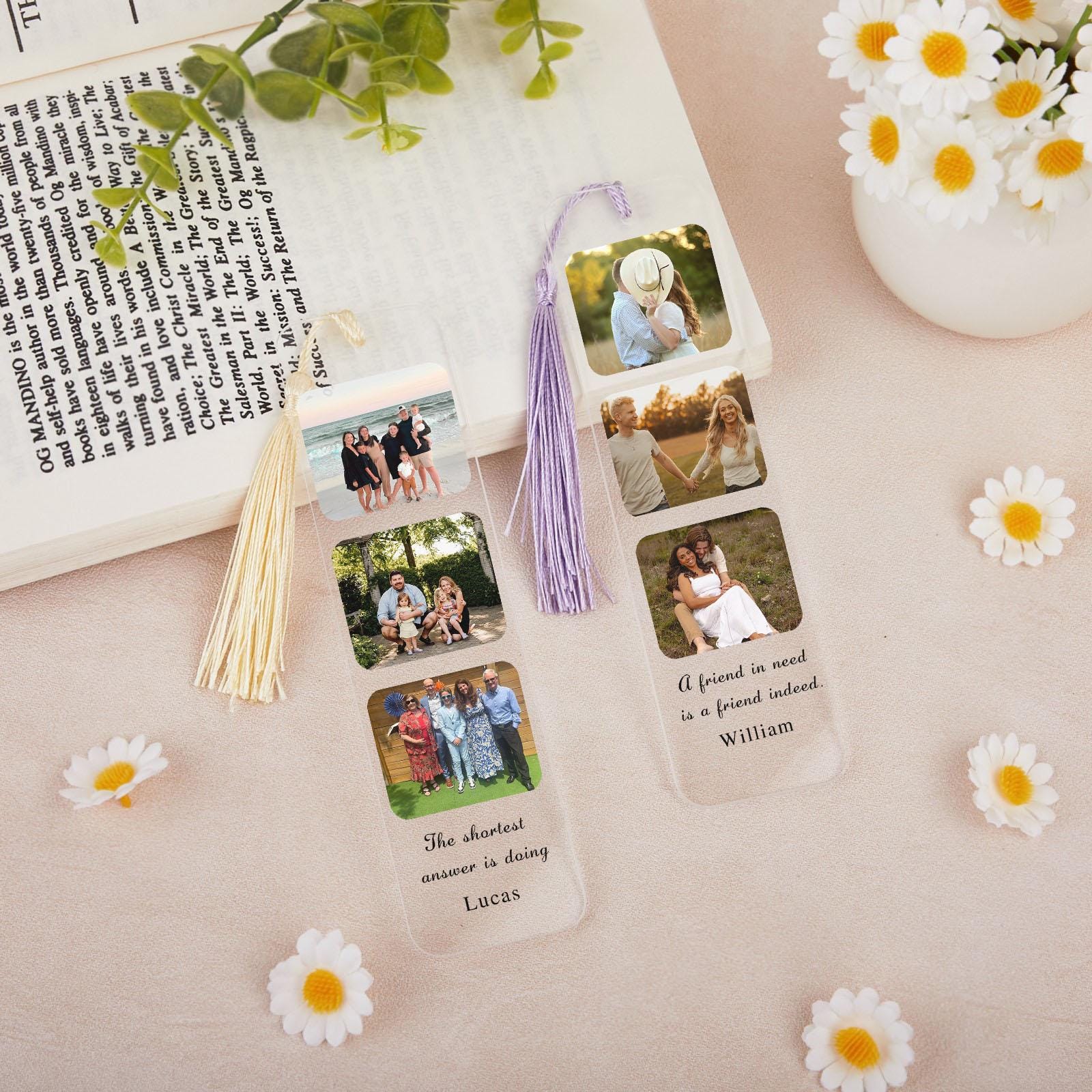 Personalized Acrylic Bookmarks for Women,custom Photo Bookmarks,acrylic ...