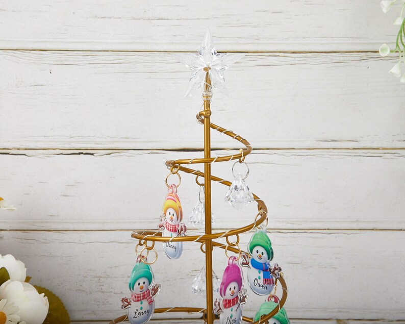 Personalized Christmas Tree Snowman Light,custom Snowman Name,christmas ...