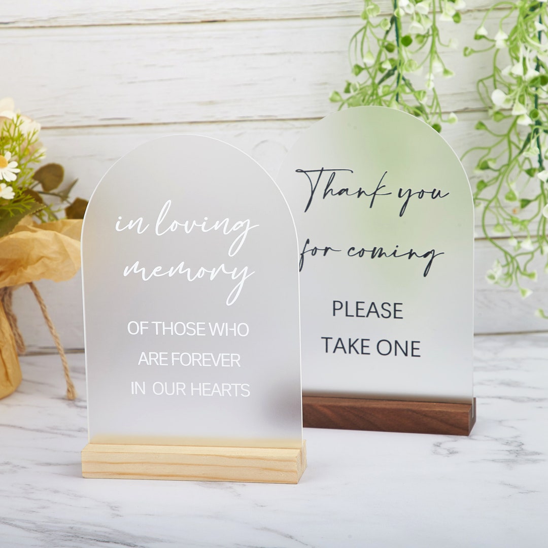 Acrylic Wedding Sign,in Loving Memory Table Sign,guest Book Sign ...